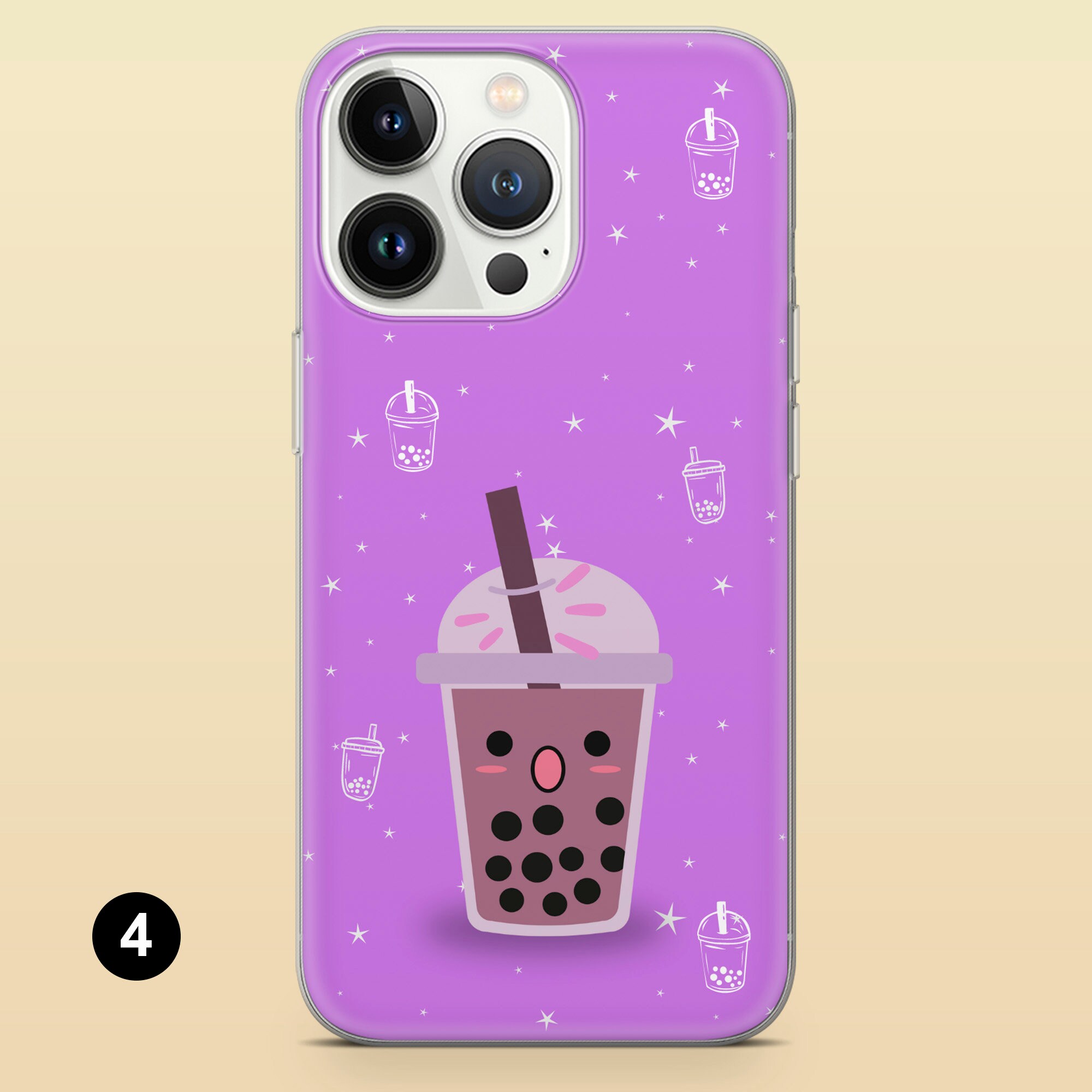 Boba Phone Case Bubble Tea Girly Cute Cover for iPhone 15, 14, 13, 12 ...