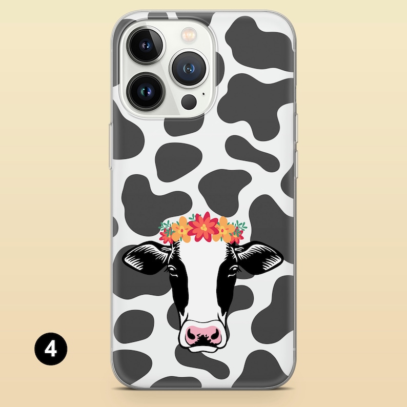 Cute Cow Phone Case Farm Animal Cover for iPhone 17pro, 17e, 16, 15, 14 ...
