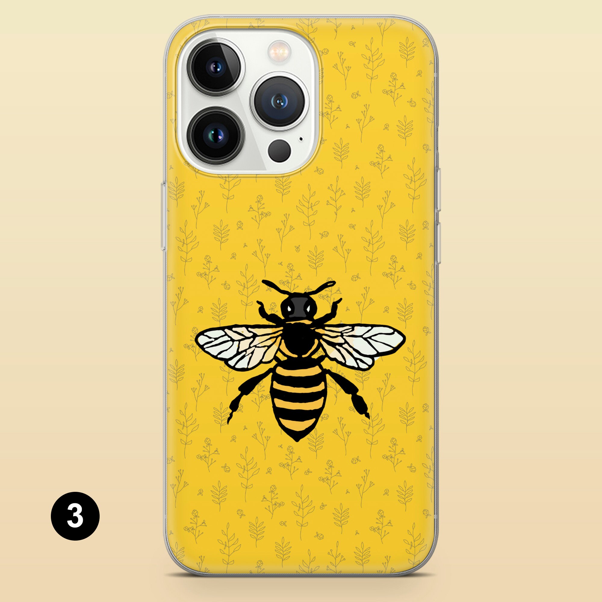 Bee Phone Case Bumblebee Yellow Cover for iPhone 15, 14, 13, 12, 11 ...