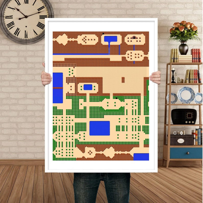 Zelda Map Poster Print 4 Piece Wall Art Legend of Zelda - Etsy