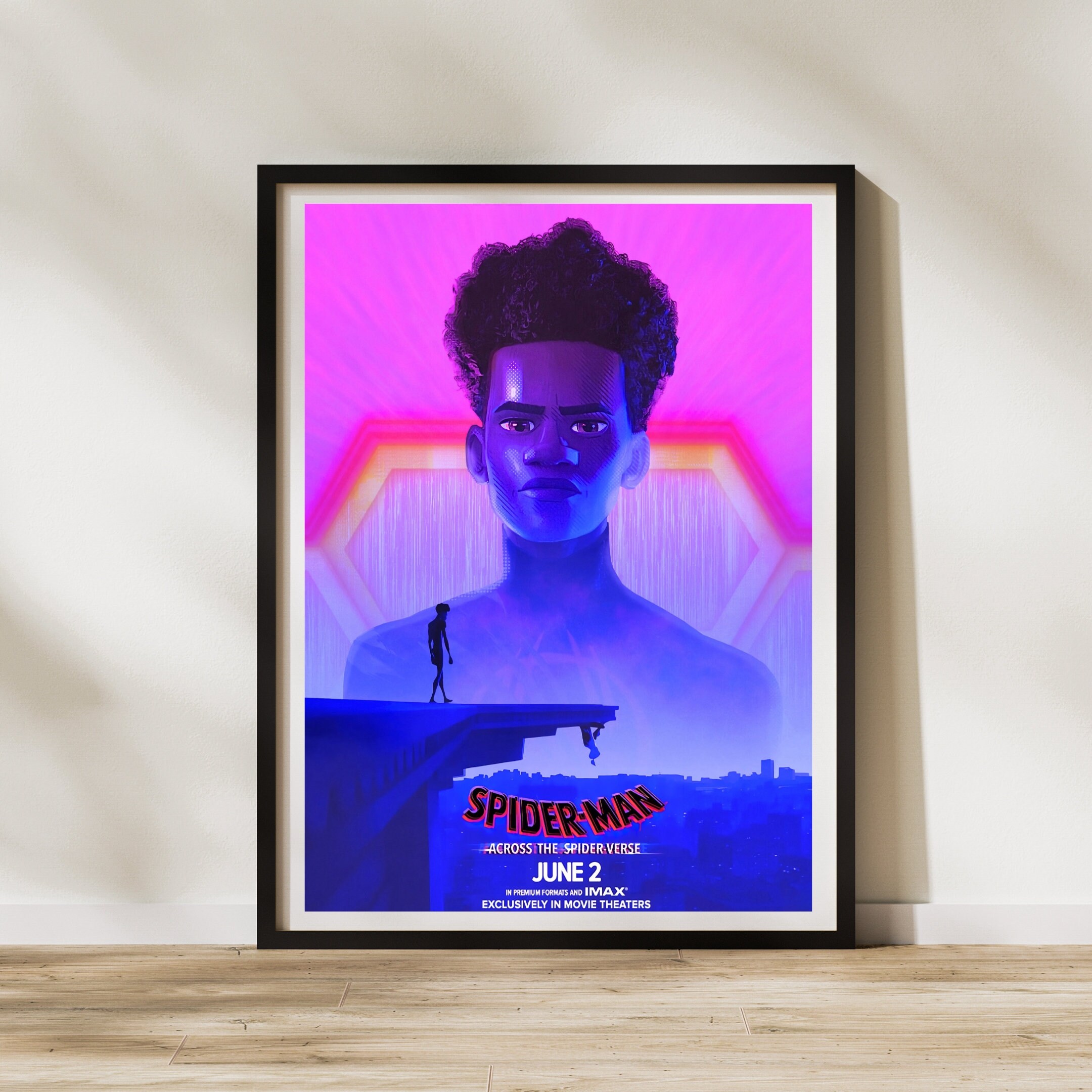 Across The Spiderverse Poster Framed 3 SET Of Spiderman Wall Art, Gwen ...