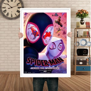 Spider-man Art (NEW) Spider-verse Movie Posters, FRAMED Set of 3, Wall ...