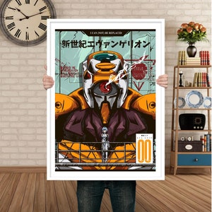 Neon Genesis Evangelion Poster 3 Set Framed Anime Wall Art, Japanese ...