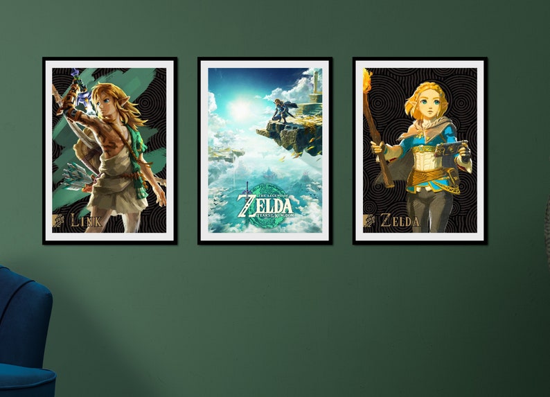Zelda Poster SET of 3 Wall Art Stunning Gaming Prints Gamer - Etsy