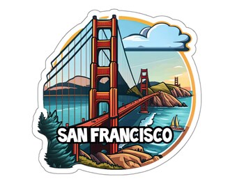 San Francisco Bridge Golden Gate Bridge Wood Fridge Magnet - Etsy
