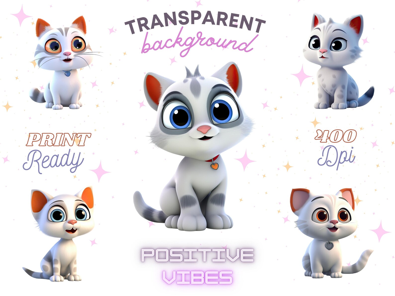 Cat Clipart Png Cat Clipart Bundle Cat Clip Art Cute Cats - Etsy