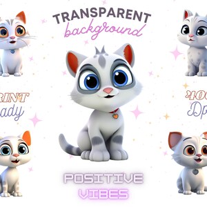 Cat Clipart Png Cat Clipart Bundle Cat Clip Art Cute Cats - Etsy