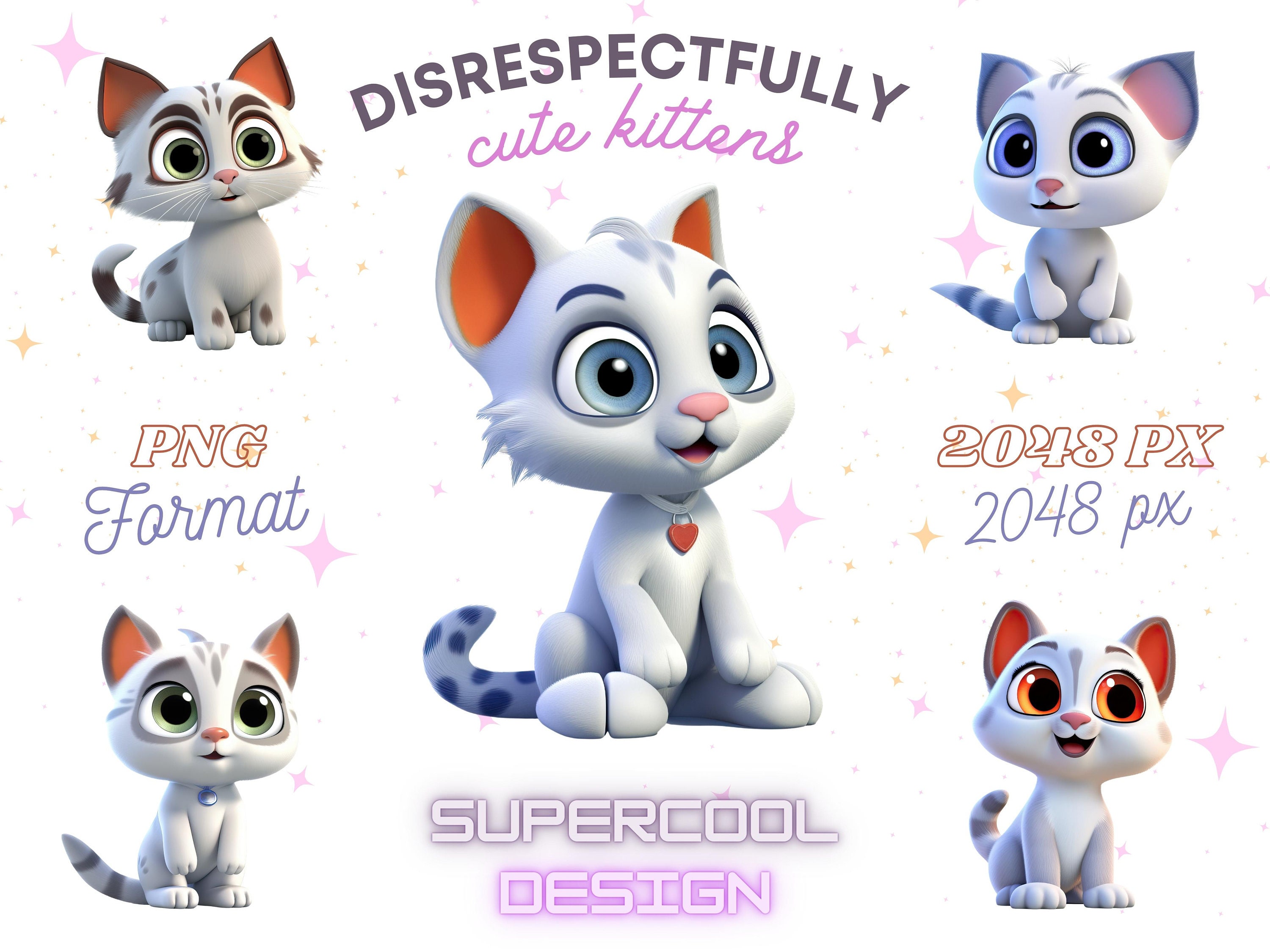 Cat Clipart Png, Cat Clipart Bundle, Cat Clip Art, Cute Cats Clipart ...