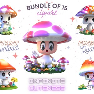 Mushroom Png Bundle, Mushroom Clip Art, Mushroom Clipart Bundle ...