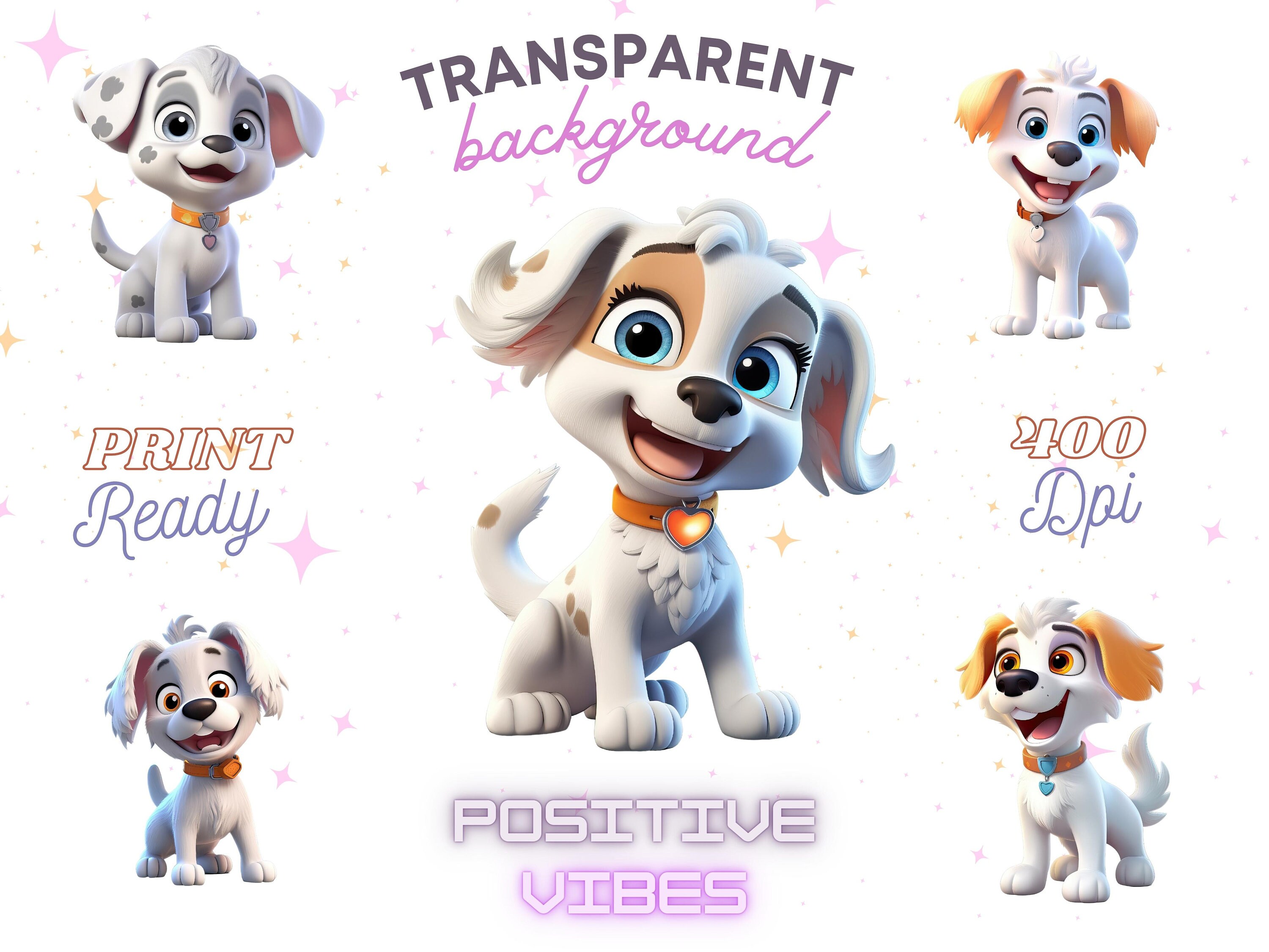 Cute Dogs, Clipart Dog, Dog Png Bundle, Clip Art Dogs, Clipart Puppy ...