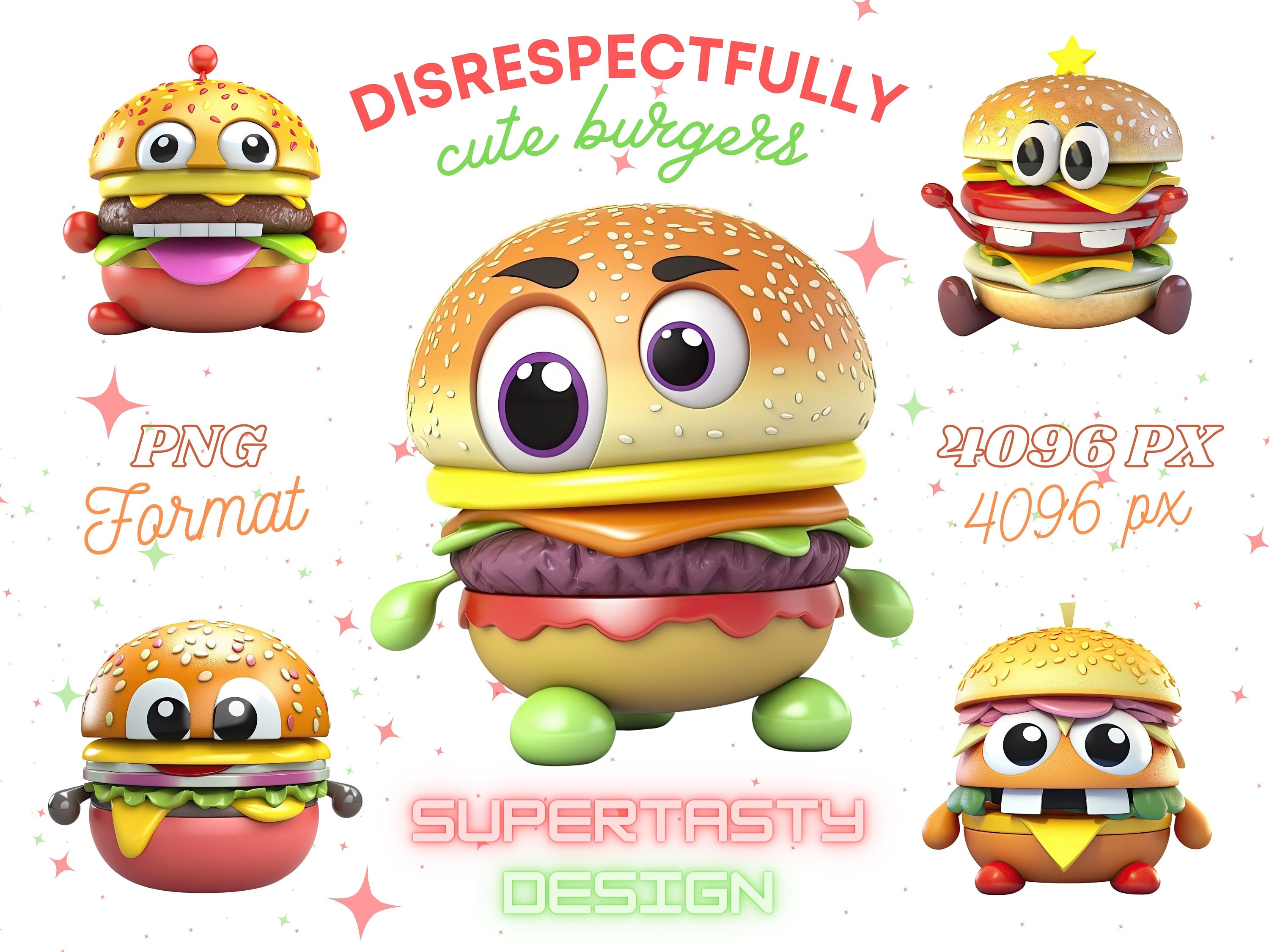 Hamburgers Clipart Bundle, Hamburgers PNG, Hamburgers Sign Print ...