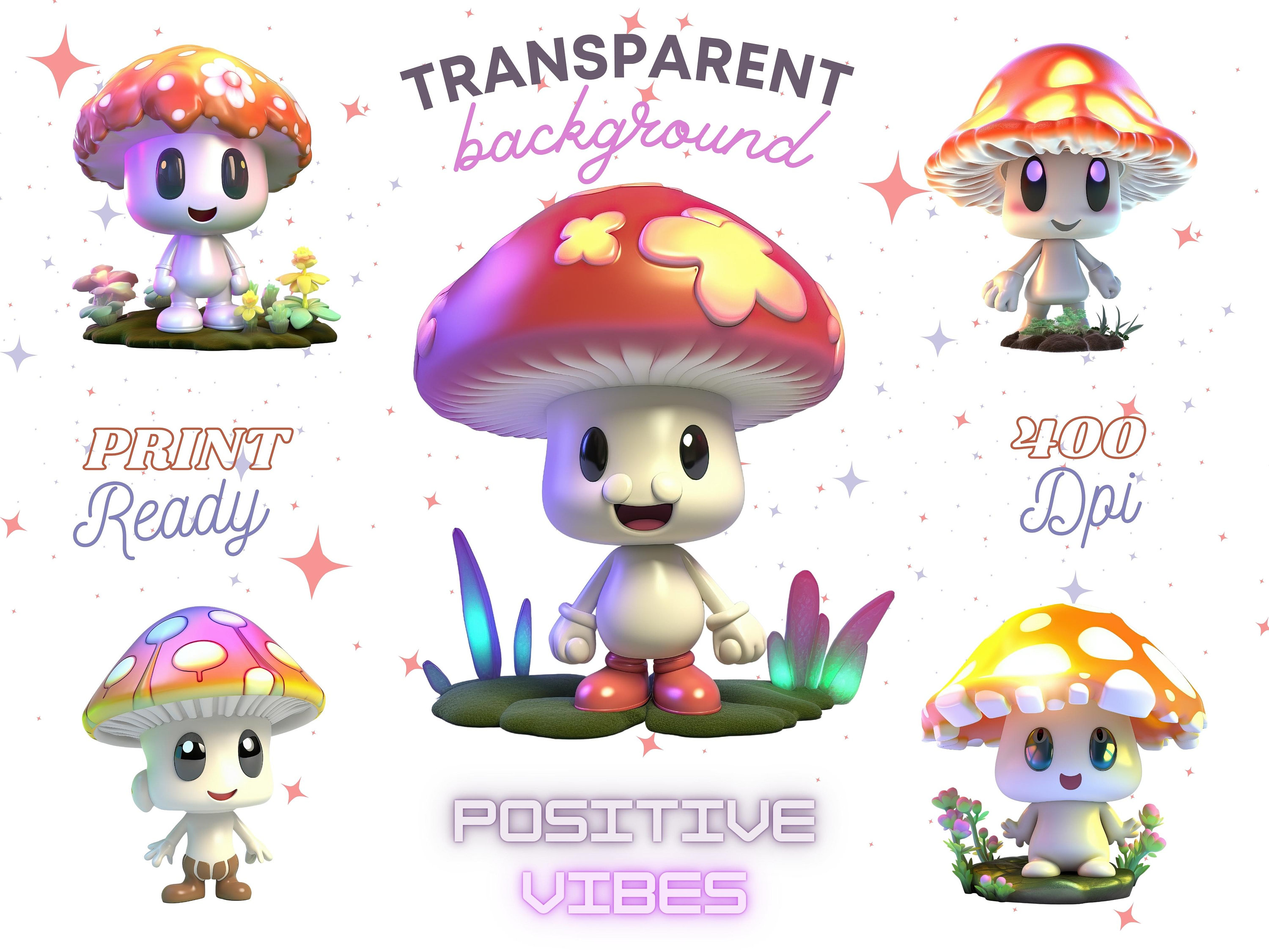 Mushroom Png Bundle, Mushroom Clip Art, Mushroom Clipart Bundle ...