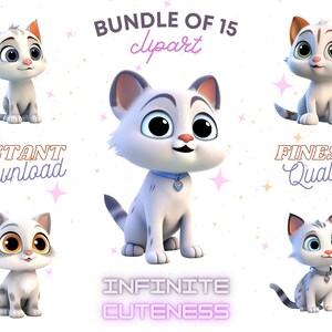 Cat Clipart Png Cat Clipart Bundle Cat Clip Art Cute Cats - Etsy