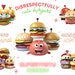 Hamburgers Clipart Bundle, 3d Hamburgers PNG Files, Burgers Sticker PNG ...