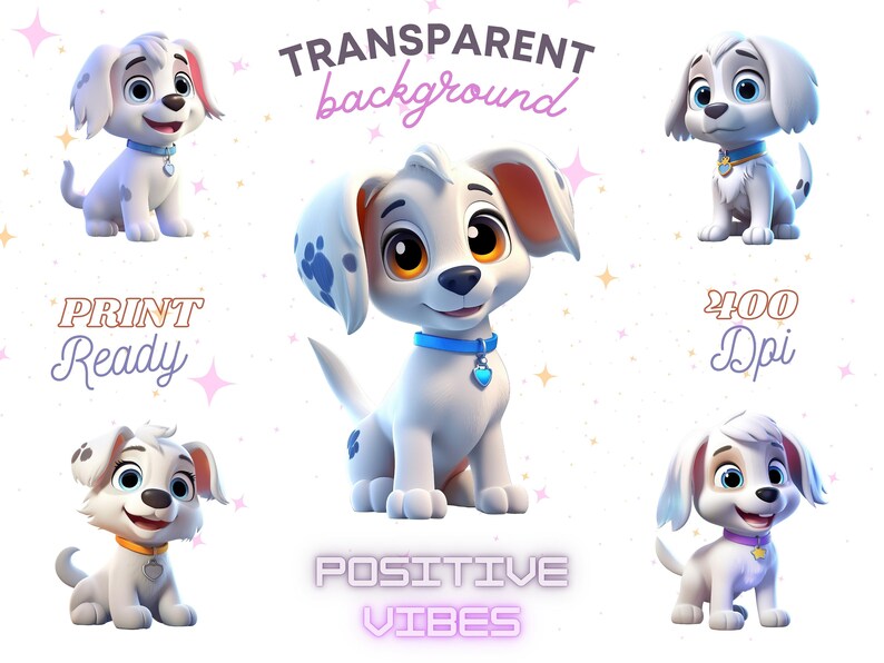 Cute Dogs Cartoon Dogs Cute Puppy Dog Illustration Clipart - Etsy