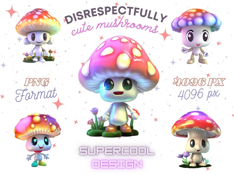 Mushroom Png Bundle, Mushroom Clip Art, Mushroom Clipart Bundle ...