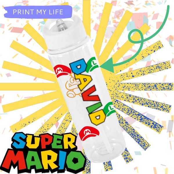 Super Mario Water Bottle - Etsy UK