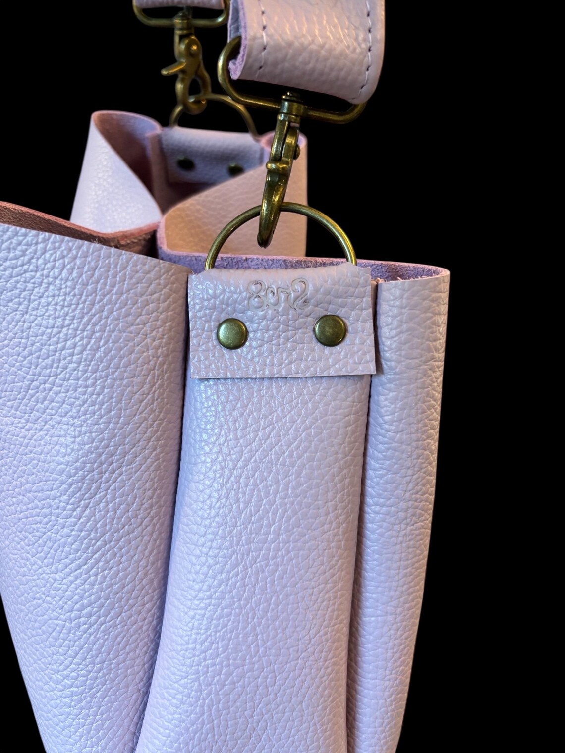Handcrafted Lilac Leather Crossbody Bag – 1975s Inspired Boho Purse ...