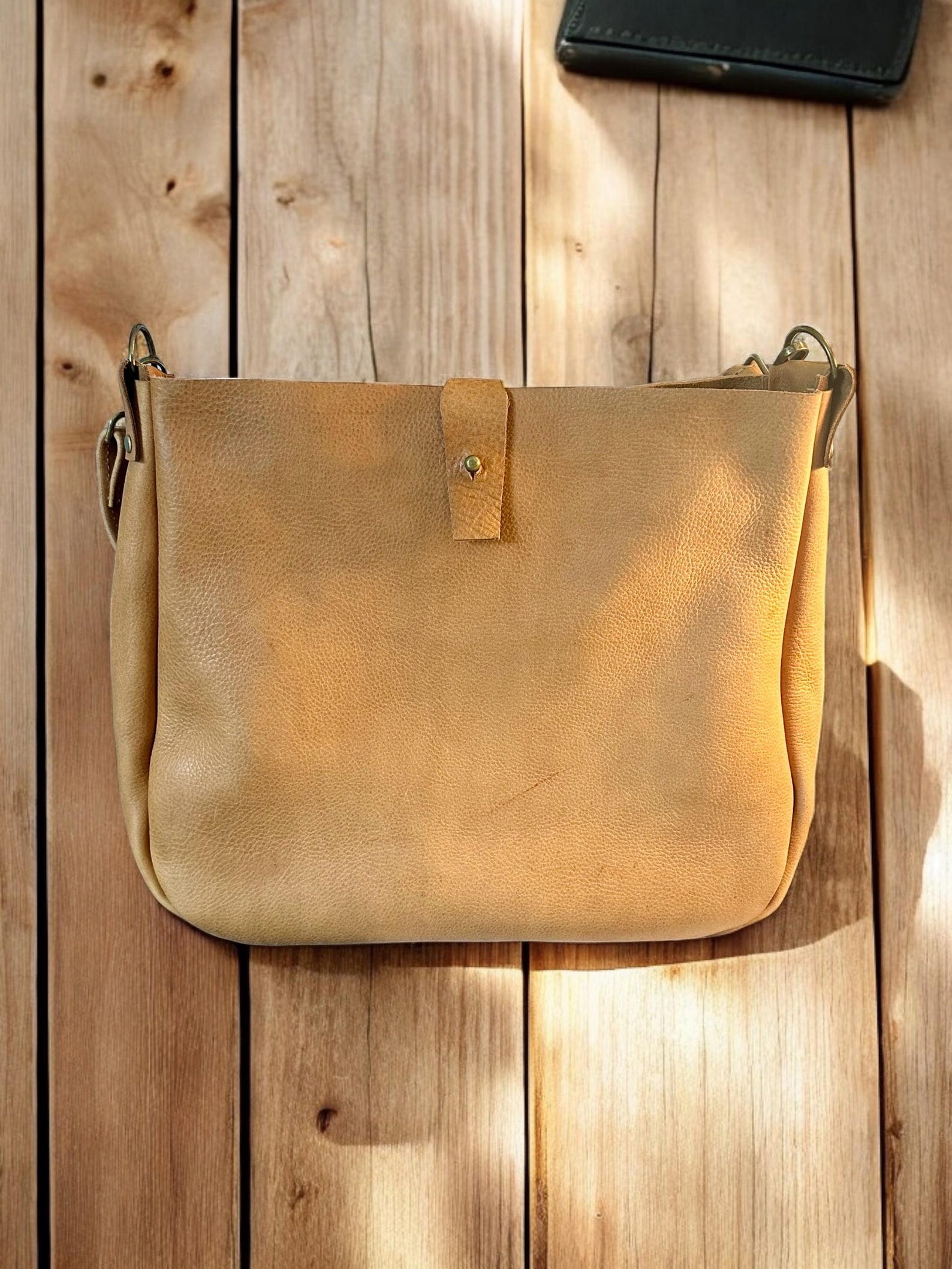 Full Grain Authentic Real Leather Saddle 1975 Boho Crossbody or ...