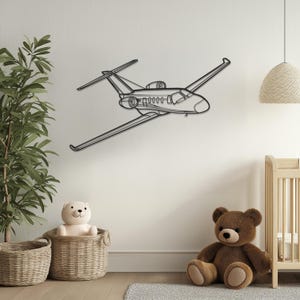 Airplane Wall Art, Private Jet Wall Decor, Aviation Metal Art, Pilot ...