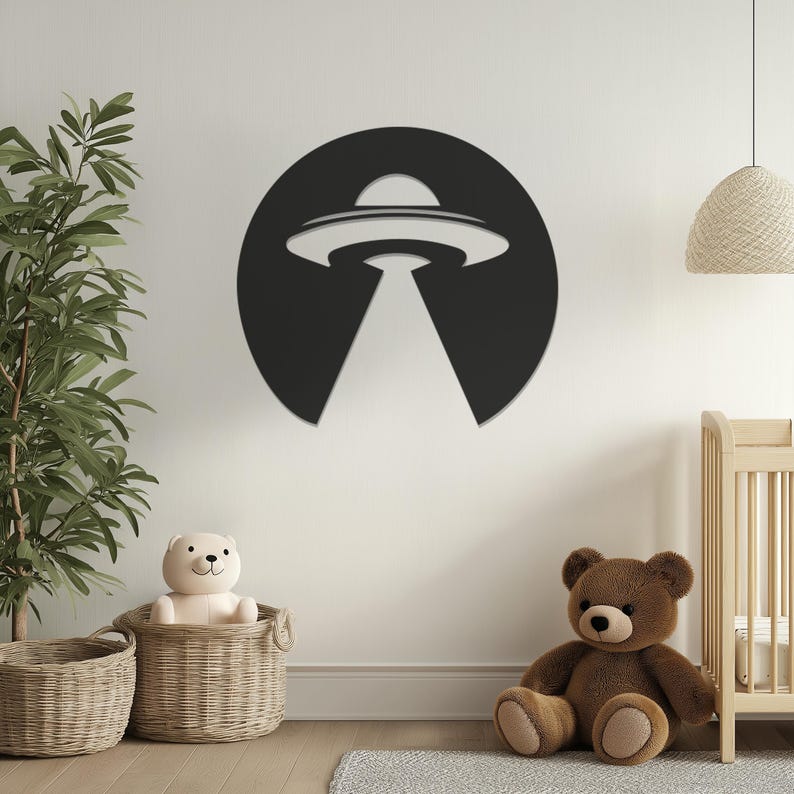 UFO Wall Art, Sci-fi Home Decor, Alien Wall Decor, Perfect Gift for ...