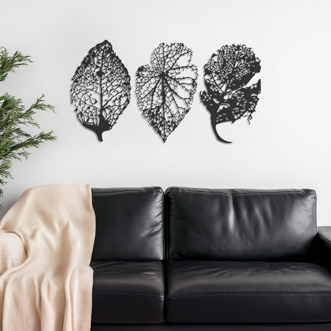 Leaf Wall Art, Botanical Wall Decor, Leaf Artwork, Metal Wall Hanging ...
