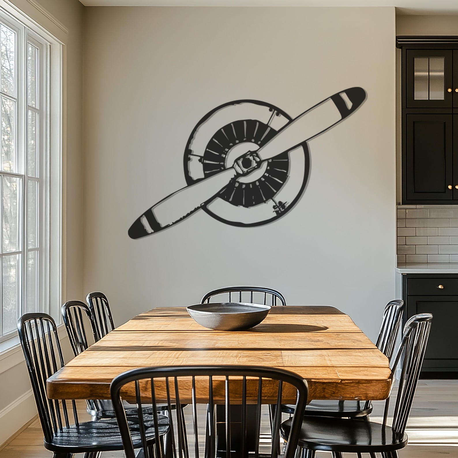 Airplane Propeller Wall Art, Aviation Wall Decor, Metal Propeller Sign ...
