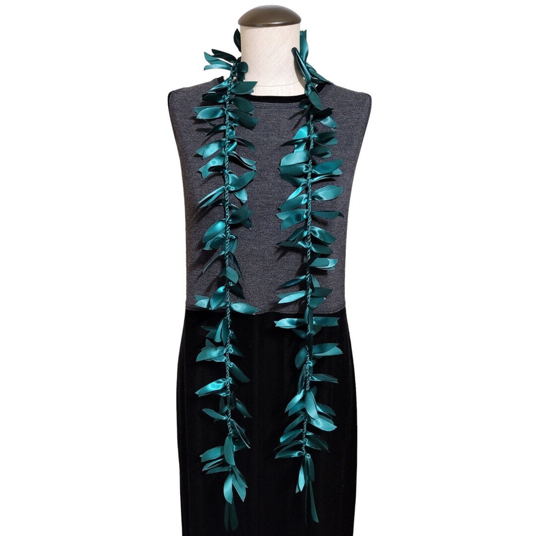 Green Graduation Ti Leaf Ribbon Lei 2024 - Etsy