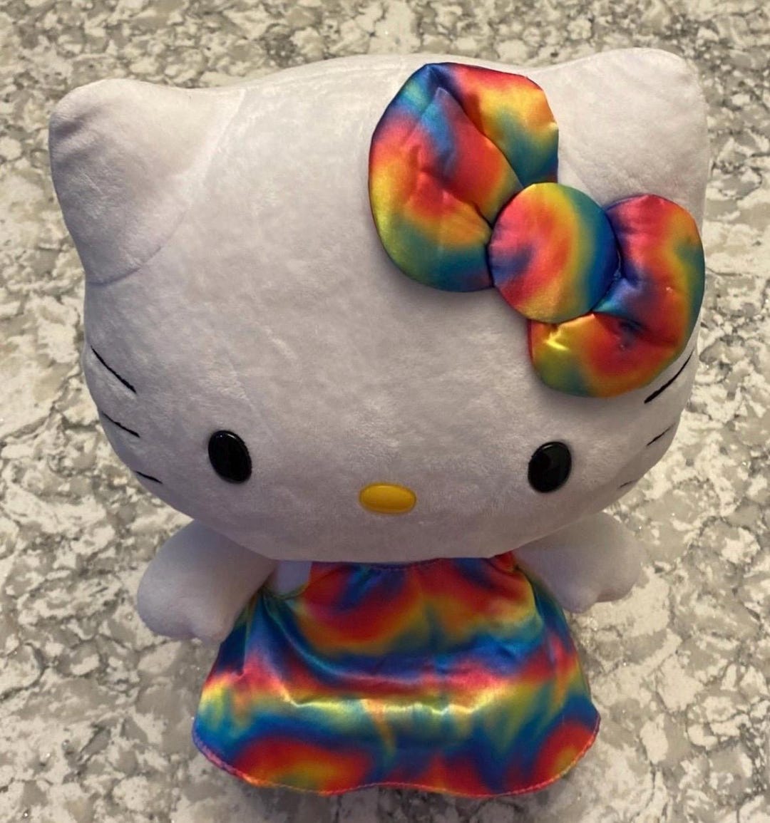 Hello Kitty Rainbow Tye Dye Plush - Etsy