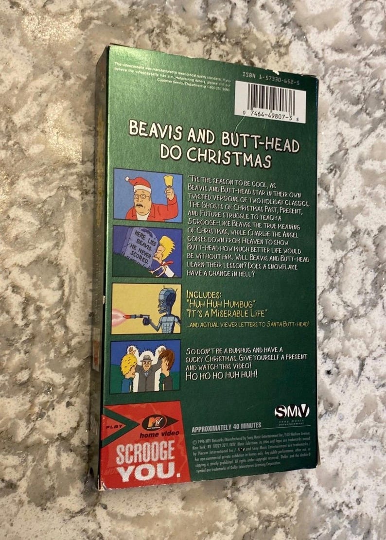 Beavis and BUTT-HEAD Do CHRISTMAS Vhs - Etsy