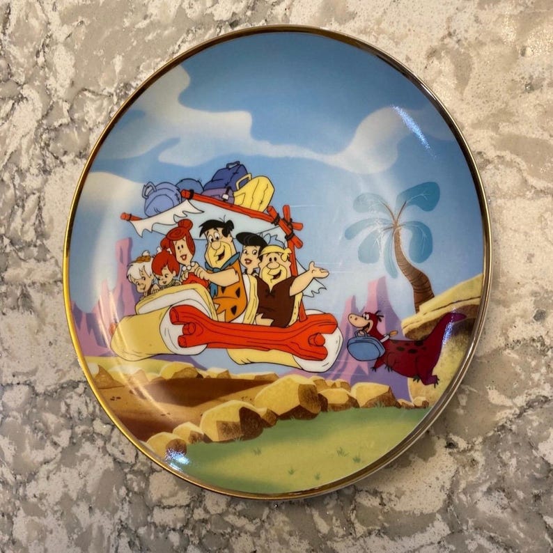 The Flintstones Limited Edition Plate 1992 - Etsy