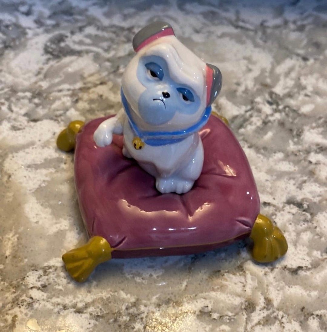 Disney Percy Pocahontas Figurine Pug Dog on Pillow Ceramic - Etsy
