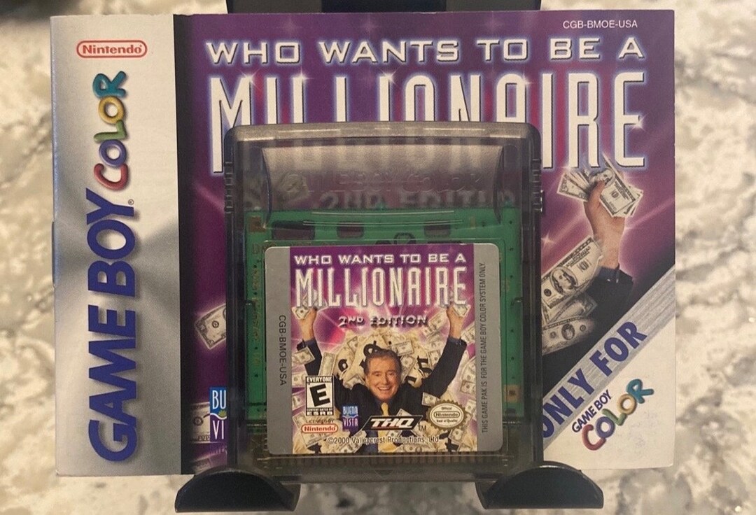 Who Wants to Be A Millionaire 2nd Edition for Nintendo Gameboy Color - Etsy