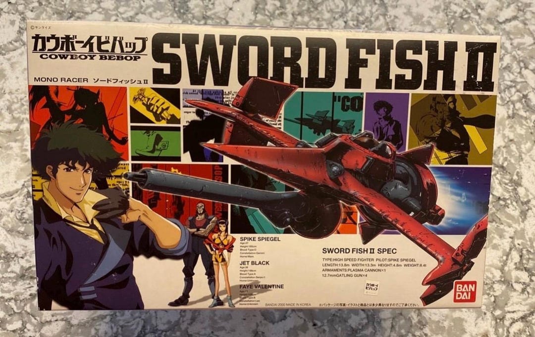 BANDAI Cowboy Bebop Mono Racer Swordfish Plastic Model Kit - Etsy