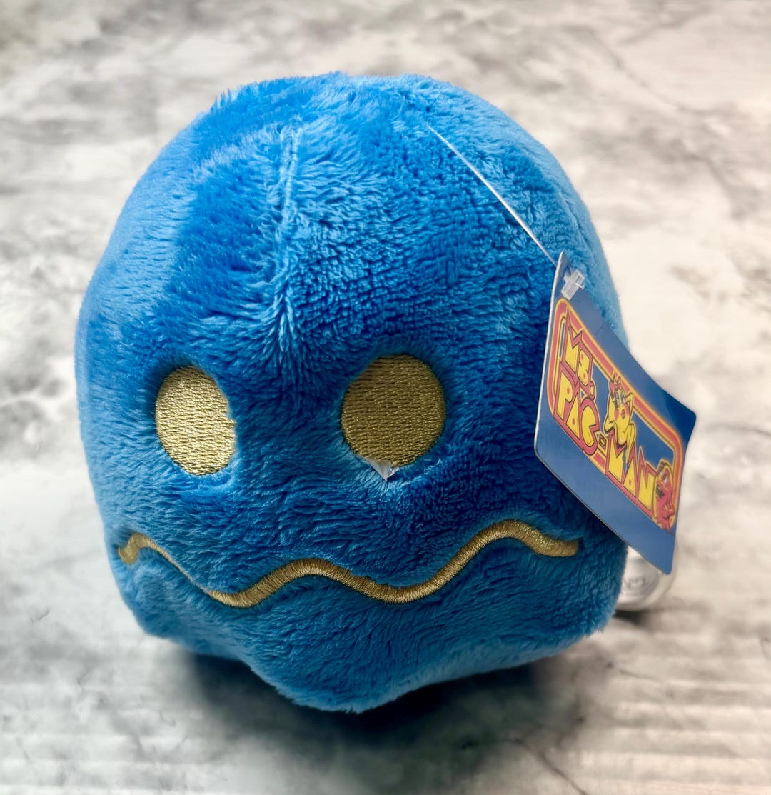 Pac Man Blue Ghost Plush - Etsy