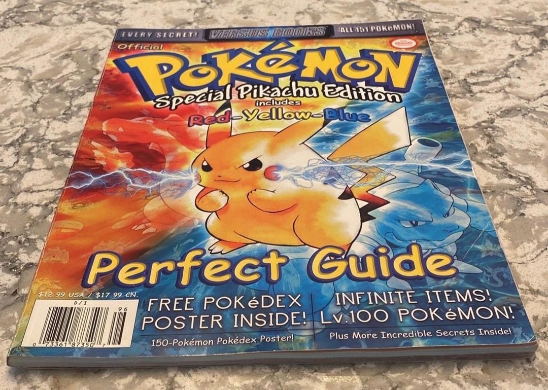 Official Pokémon Special Pikachu Edition-red-yellow-blue Game Guide - Etsy
