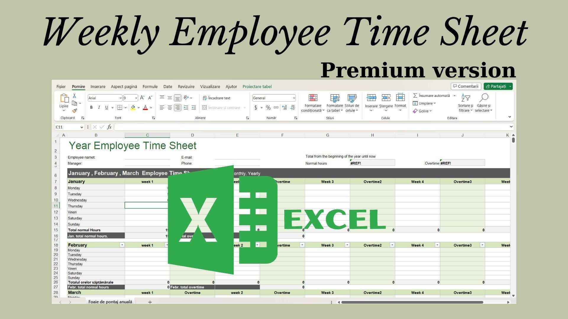 Weekly Employee Time Sheet Employee Work Schedule Staff - Etsy