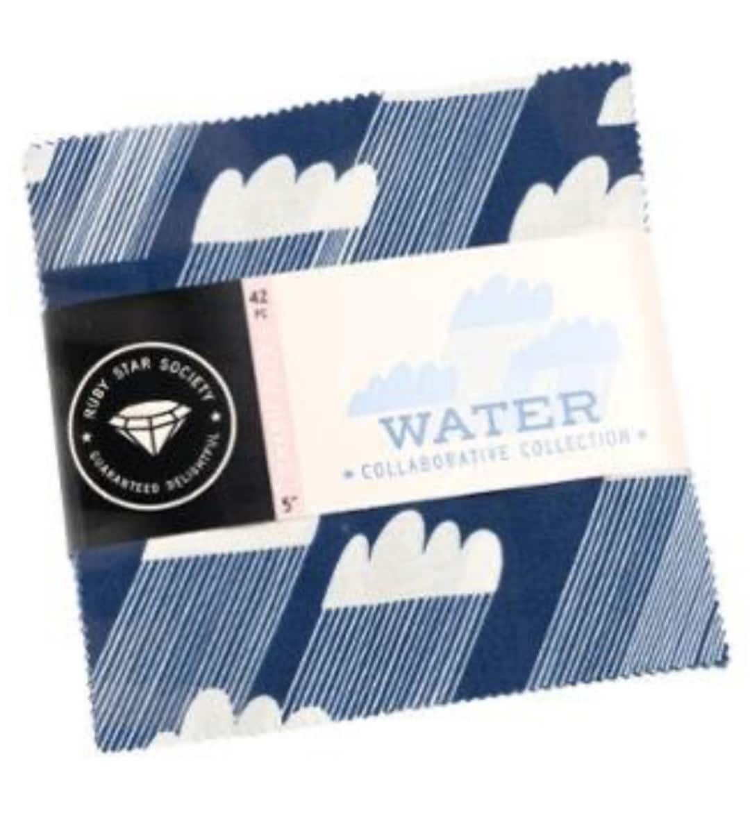 Water Charm Pack Ruby Star Society Precut Blue Quilting Fabric MODA ...