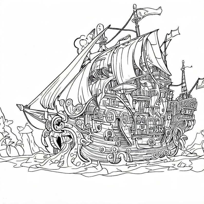 21 Childrens' Coloring Pages Fantasy Edition - Etsy