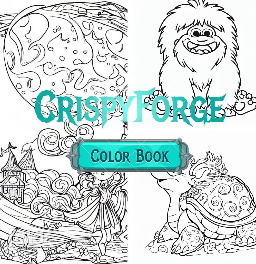 21 Childrens' Coloring Pages Fantasy Edition - Etsy