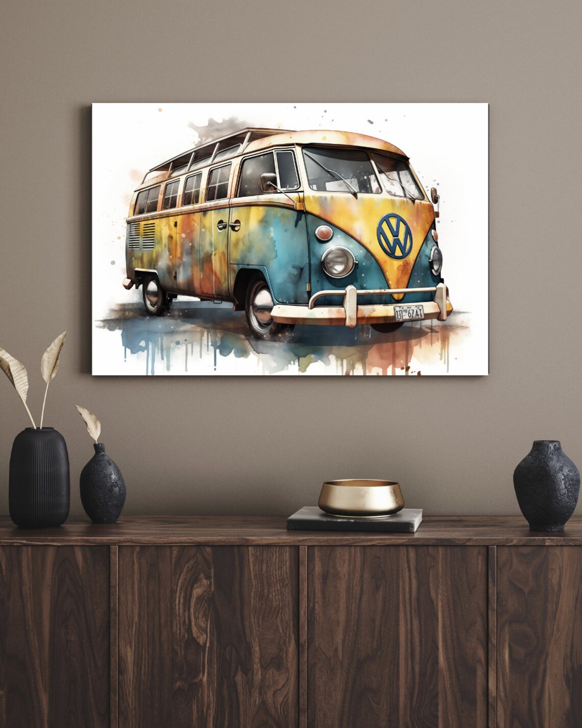 VW Microbus Classic Rainbow, Hippie, 80s,classic Cars, Classic Car ...