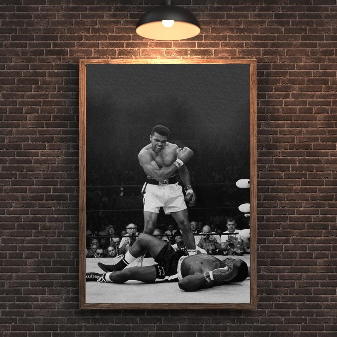 Muhammad Ali Poster, Muhammad Ali Print Art, Black & White Sports ...