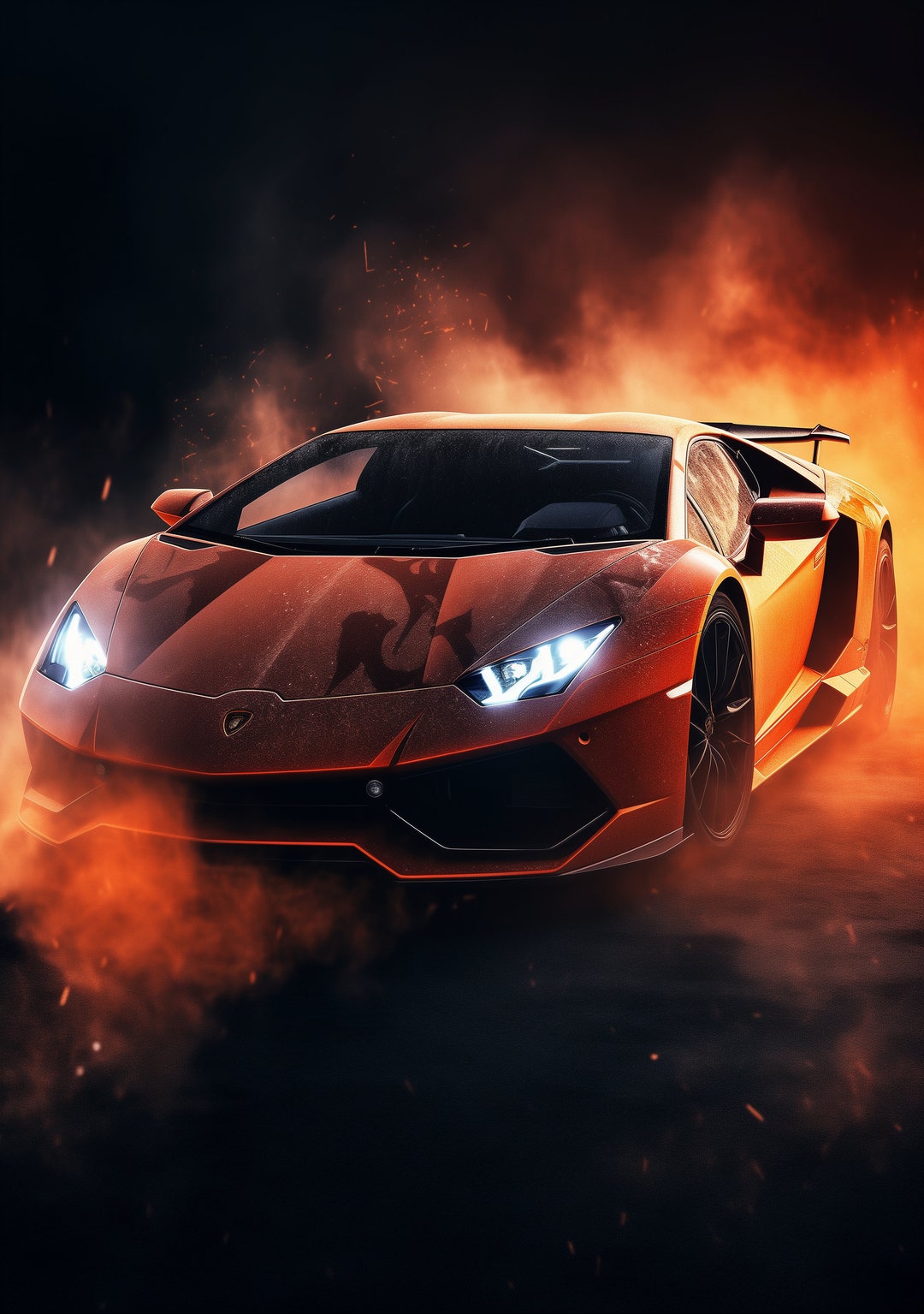 Lambo Digital Art, Car Poster, Automotive Enthusiast, Car Gift, Lambo ...