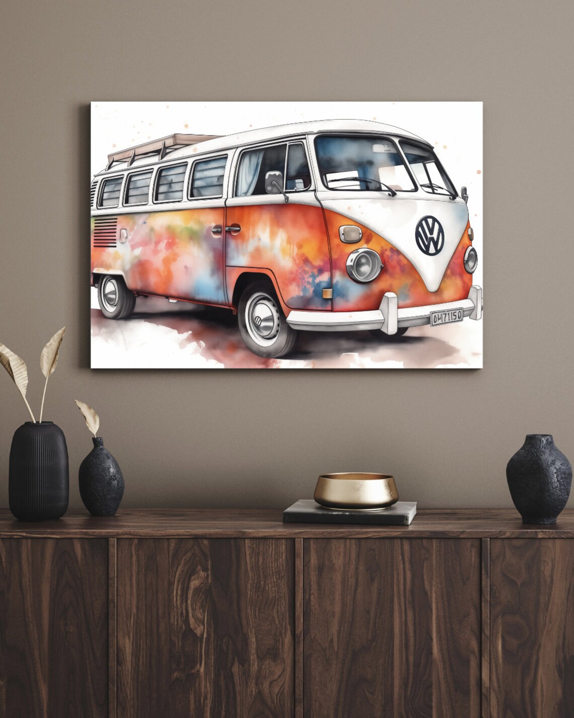 VW Microbus Classic Rainbow, Hippie, 80s,classic Cars, Classic Car ...