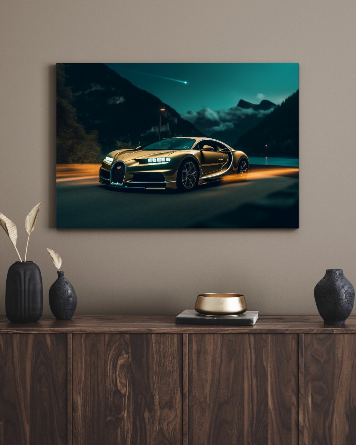 Bugatti Chiron Gold Colour Speeding Through the Swiss Mountains #2 ...