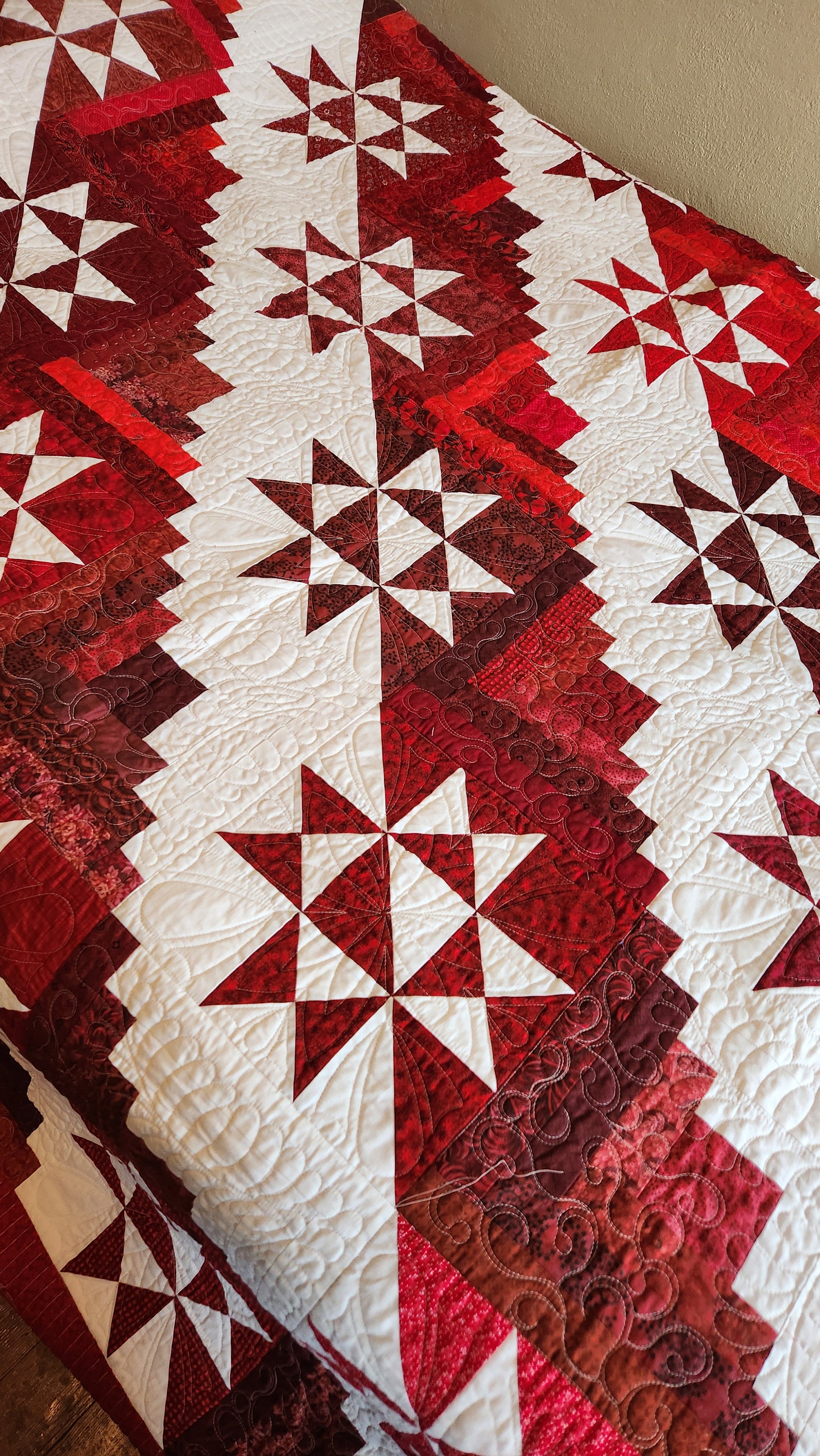 Shadow Stars in Shades of Red - Etsy