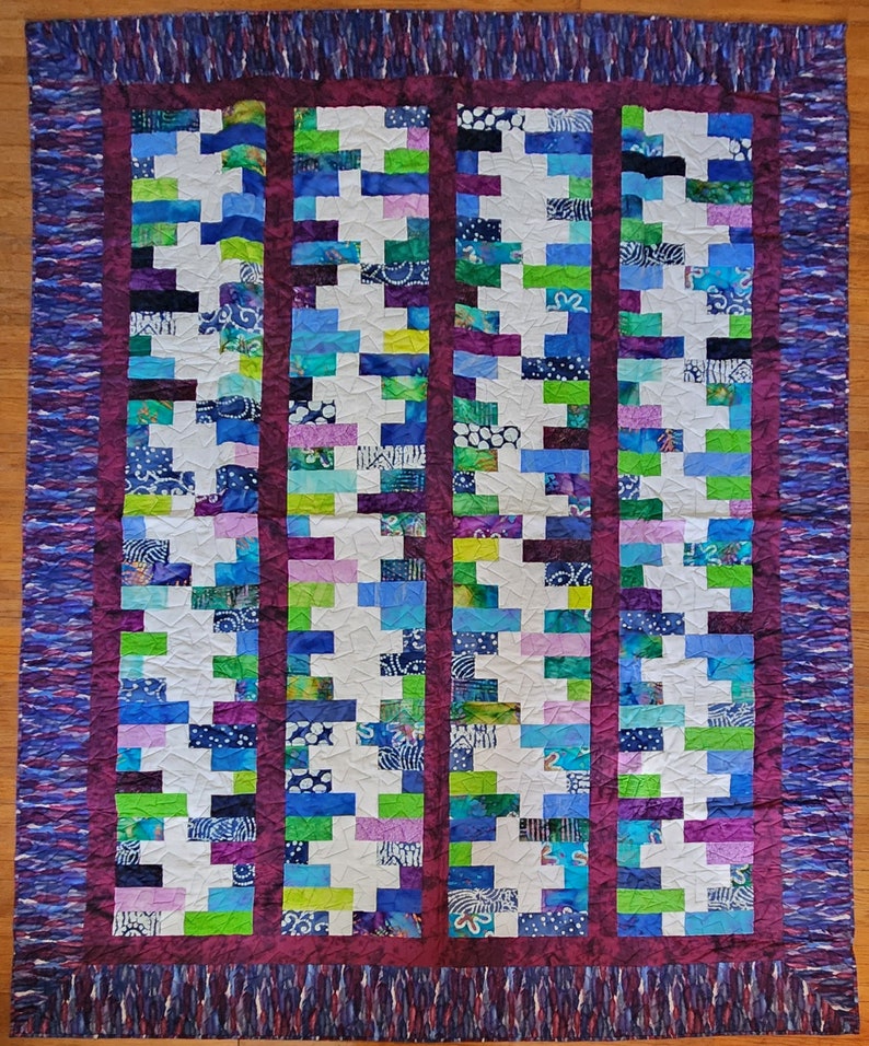 Brick Wall Pattern Full Sized Quilt - Etsy