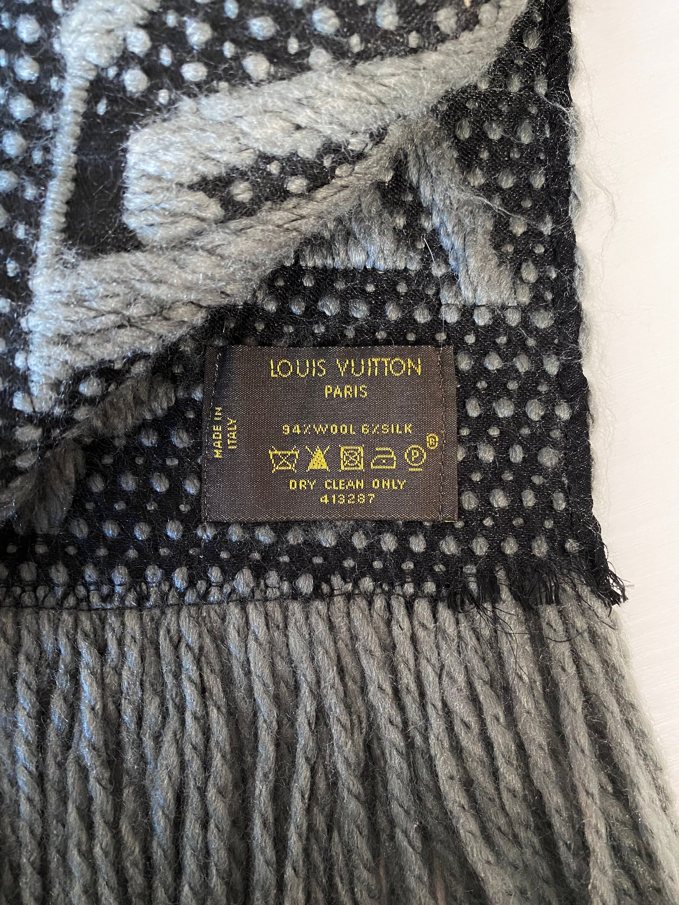 Vintage Louis Vuitton Wool/silk Grey Logomania Scarf / Shawl - Etsy