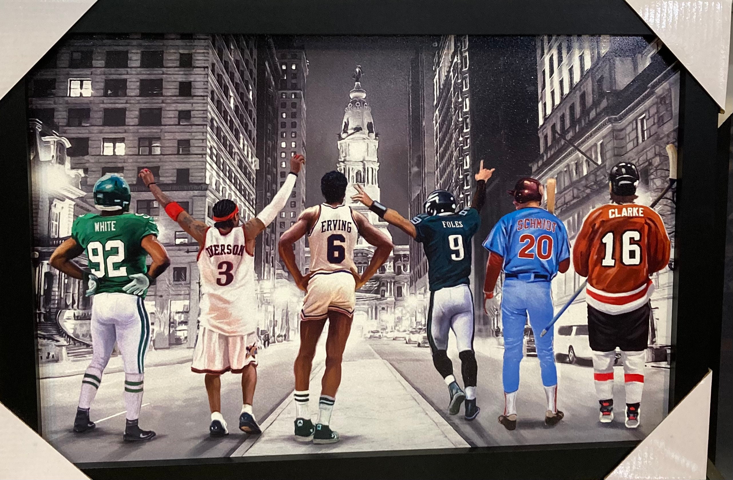 Philadelphia’s Great Players in the Street . Multiple Sports. Painting ...