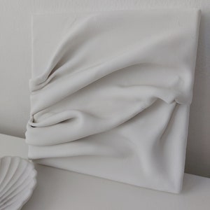 White Textured Painting Gift Idea for Her Minimalistic Wall Art Wedding ...